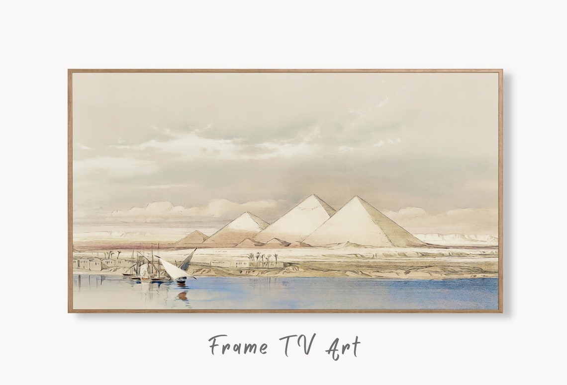 Samsung Frame TV Art 4K Pyramids & the Nile Landscape Ancient Egyptian ...
