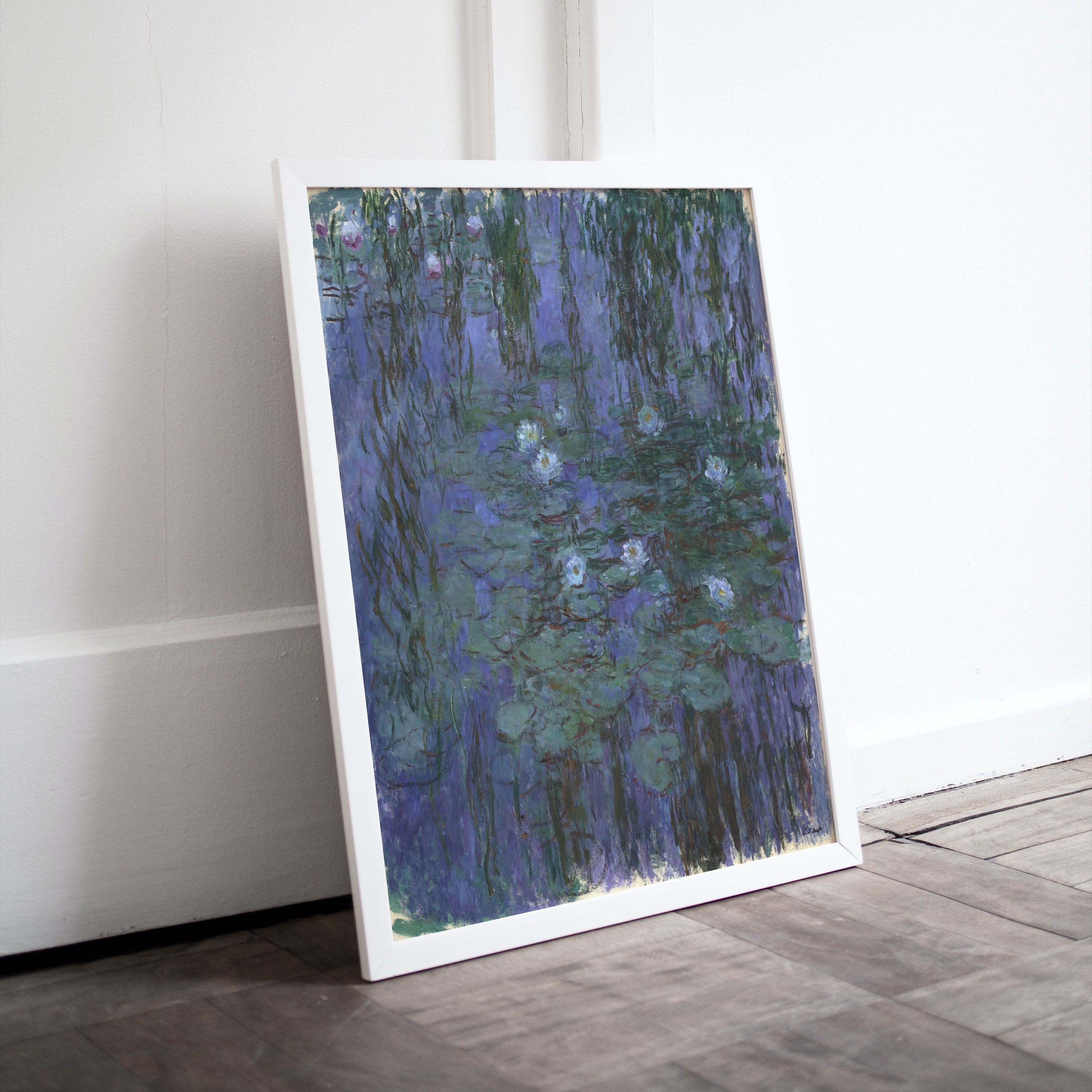 Claude Monet Blue Water Lilies Painting Famous Monet Art. - Etsy