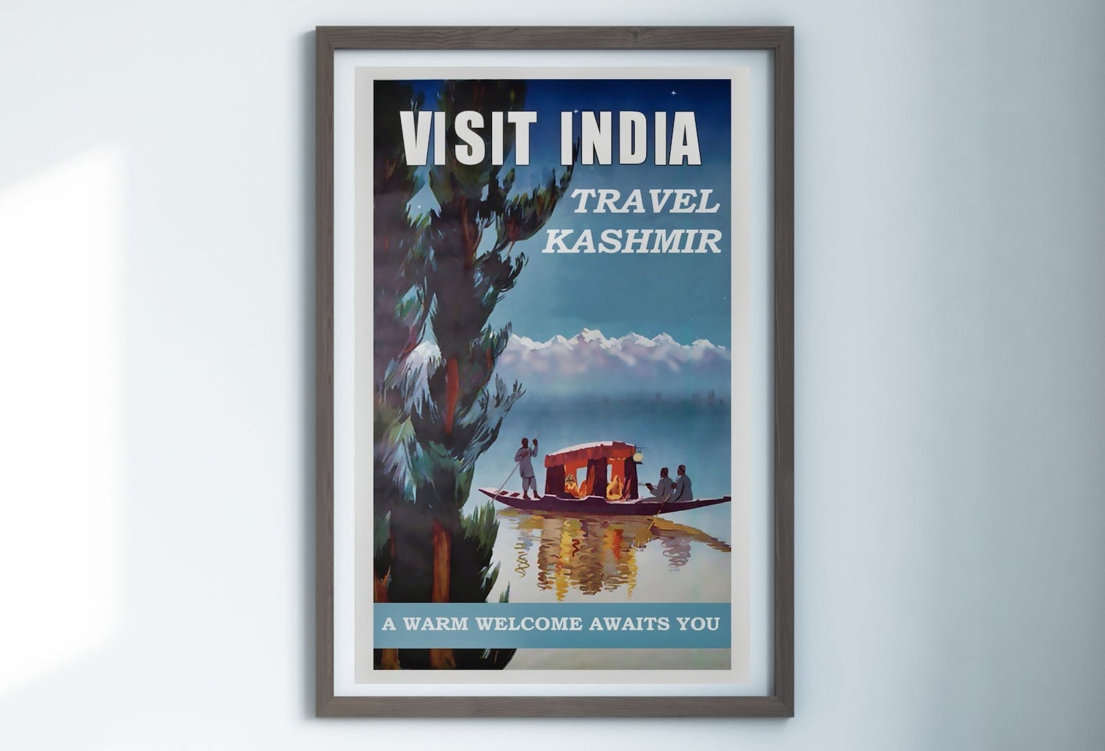 India Art Retro Travel Poster Vintage Travel Print Instant - Etsy