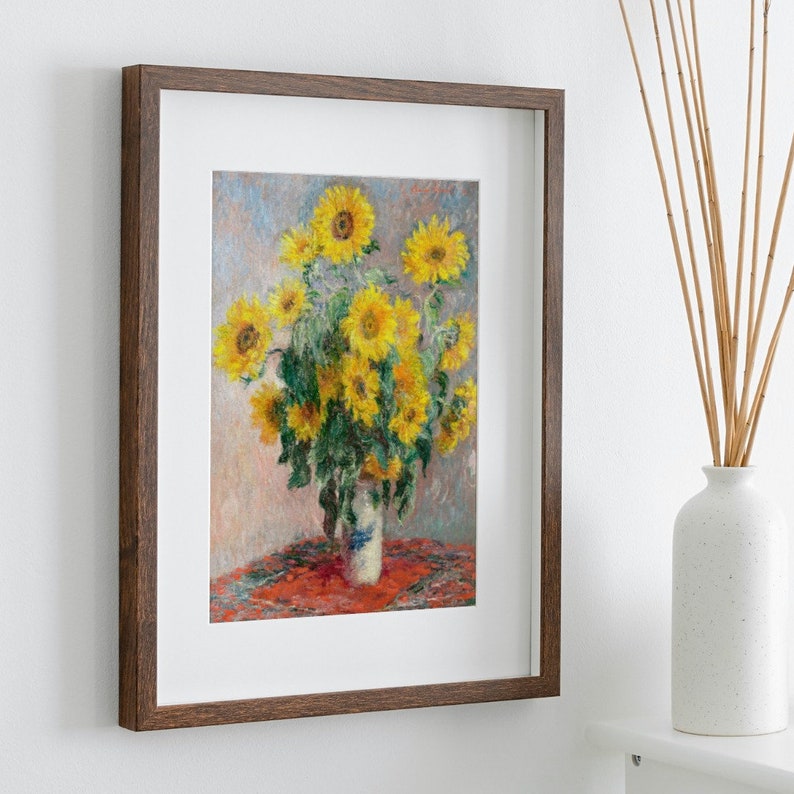 Sunflowers Painting Famous Claude Monet Art Print. Instant - Etsy