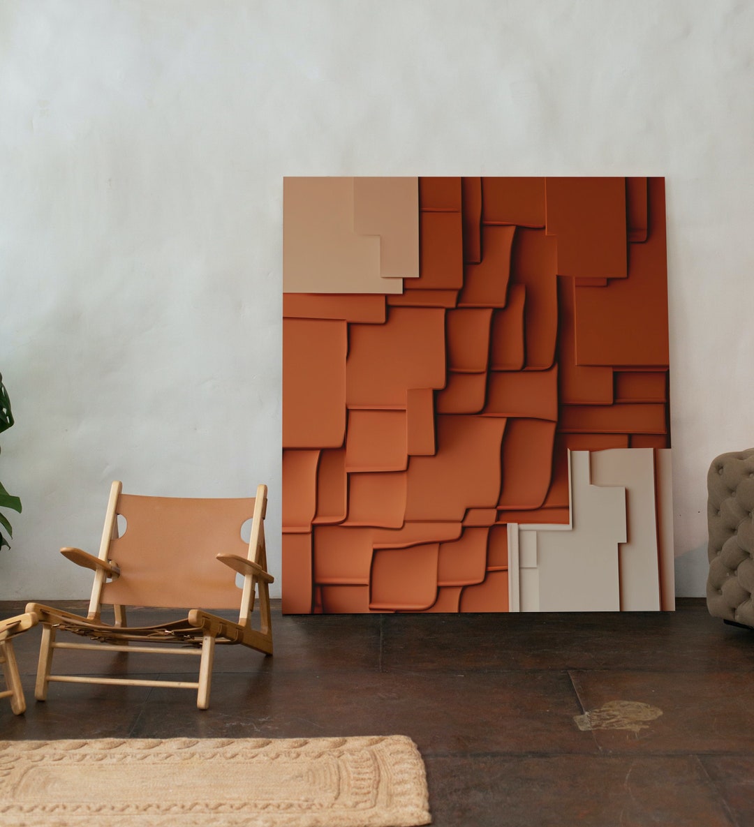 Abstract Painting 3D Texture Art Minimalist Wall Art. Large Abstract ...
