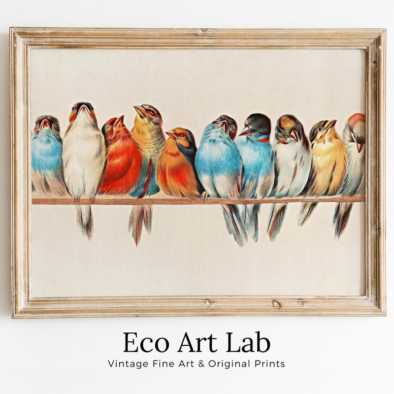 Bird Art Poster - Etsy