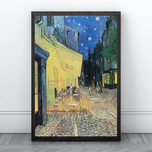 Vincent Van Gogh Café Terrace at Night Printable Famous Art Print ...