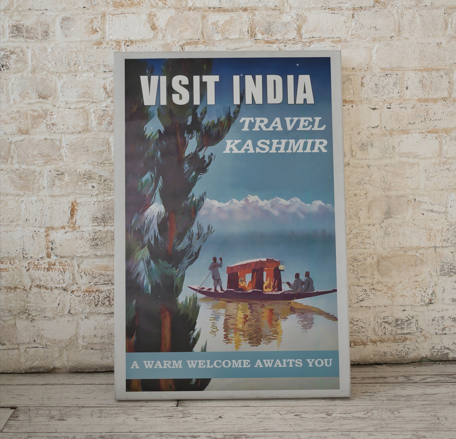 India Art Retro Travel Poster Vintage Travel Print Instant - Etsy