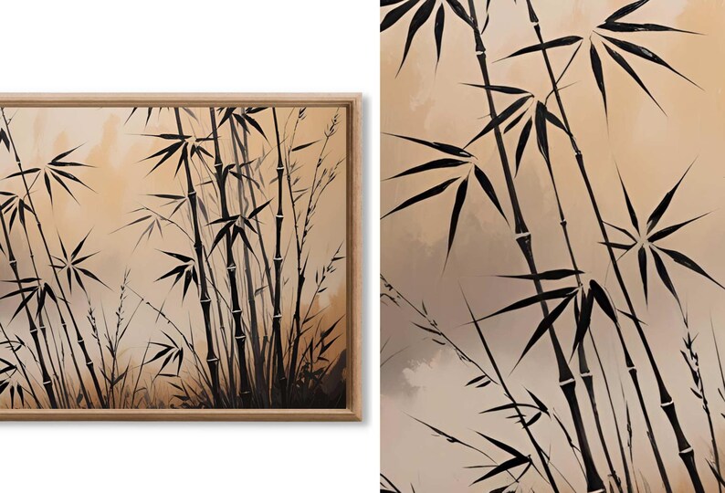 Japandi Wall Art — Frame TV Art for Samsung Frame TV, 40 Neutral Wall ...