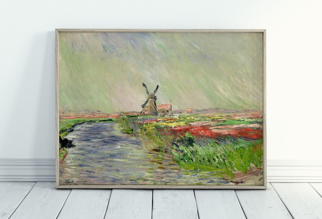 Claude Monet Tulip Field in Holland Famous Monet Painting. - Etsy