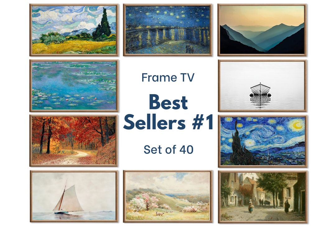 Set of 40 Samsung Frame TV 4K Art. Best Sellers Paintings & Digital Art ...