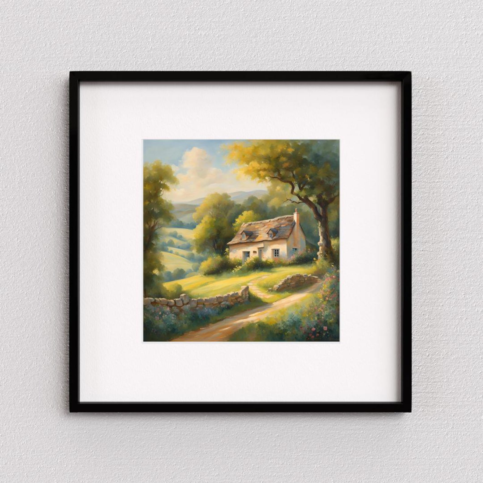 Cottagecore Art Printable I Rustic Garden Wall Decor I Square Home Art ...