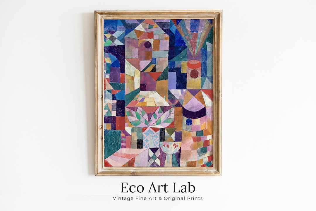 Paul Klee Print Vintage Abstract Art Poster. Castle Garden Abstract ...