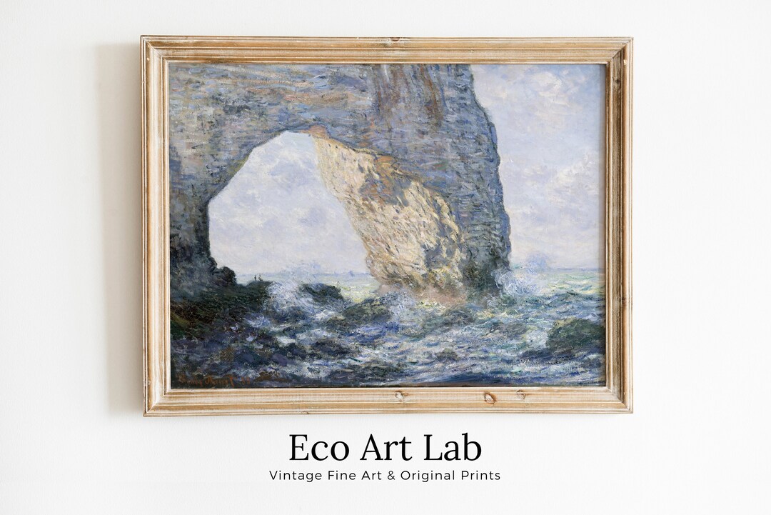 Claude Monet Sea & Rock View Painting Famous Monet Art. Instant ...
