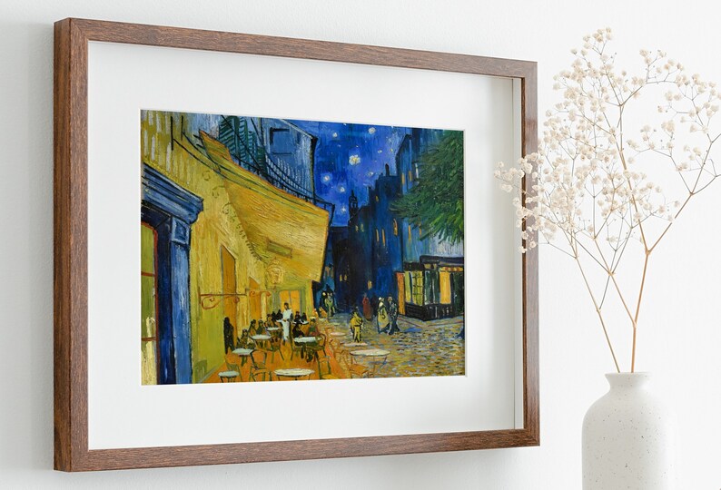 Café Terrace at Night Vincent Van Gogh Printable Famous Art - Etsy
