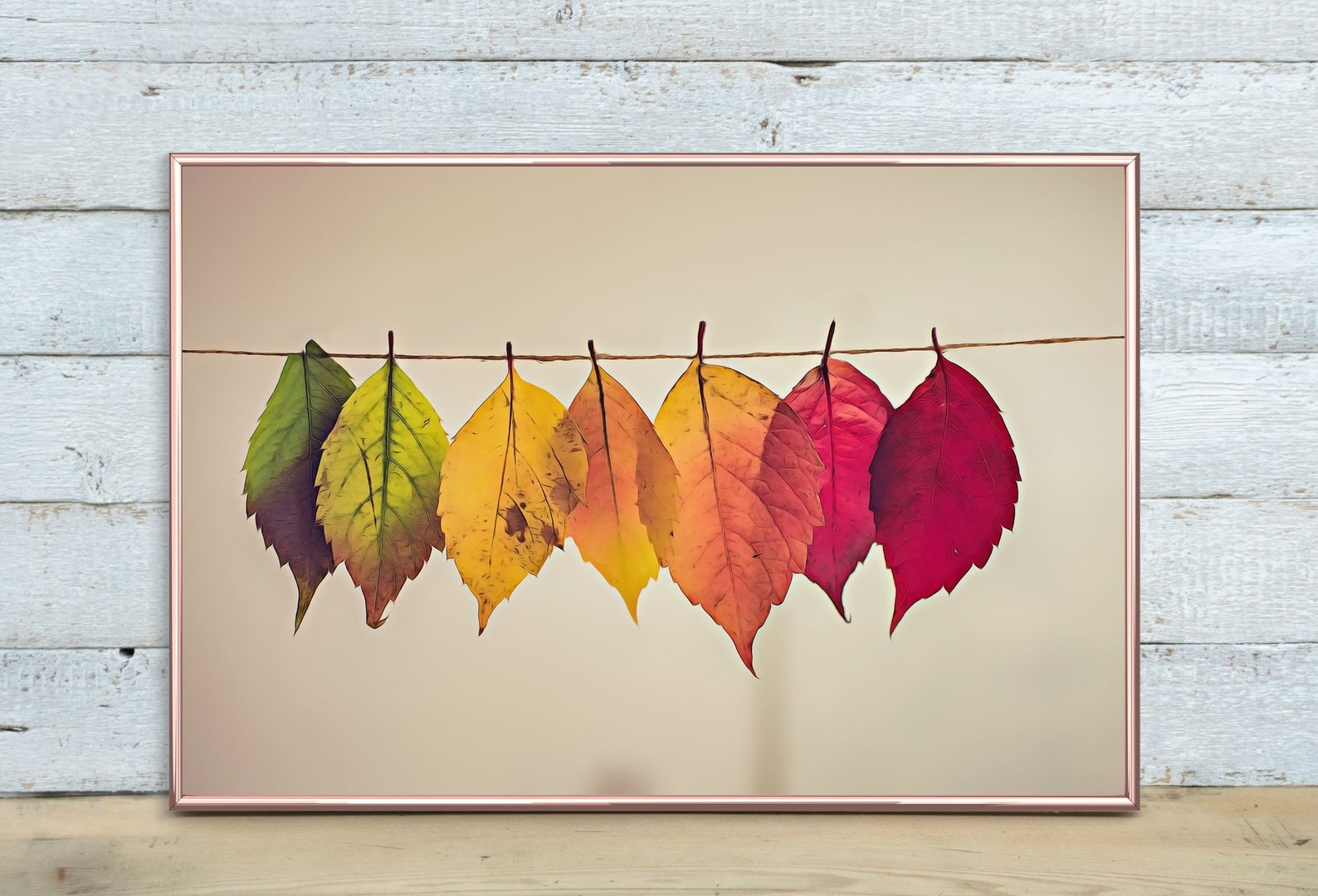 Autumn Leaves Print Fall Wall Art Nature Painting Printable - Etsy