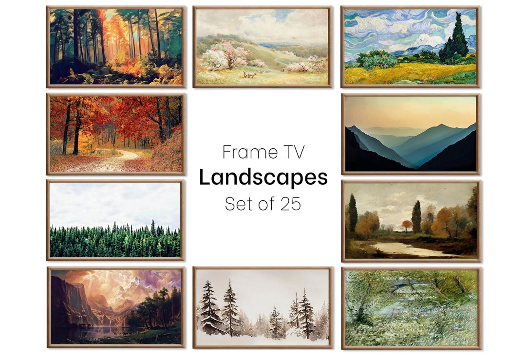 Set of 25 Samsung Frame TV 4K Art. Ultimate Landscapes Paintings ...