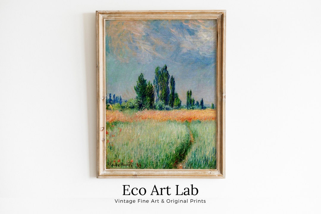 Wheatfield Painting by Claude Monet. Famous Monet Art. Instant Download ...