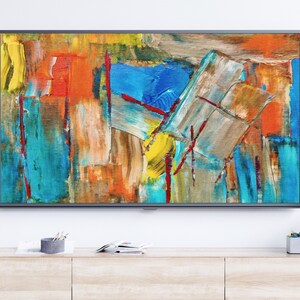 Bold Modern Abstract Painting Frame TV Art. Digital Download, Digital ...