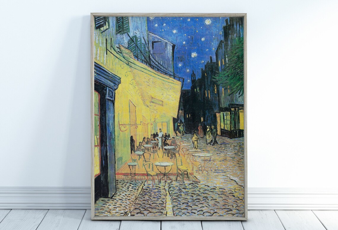 Vincent Van Gogh Café Terrace at Night Printable Famous Art - Etsy