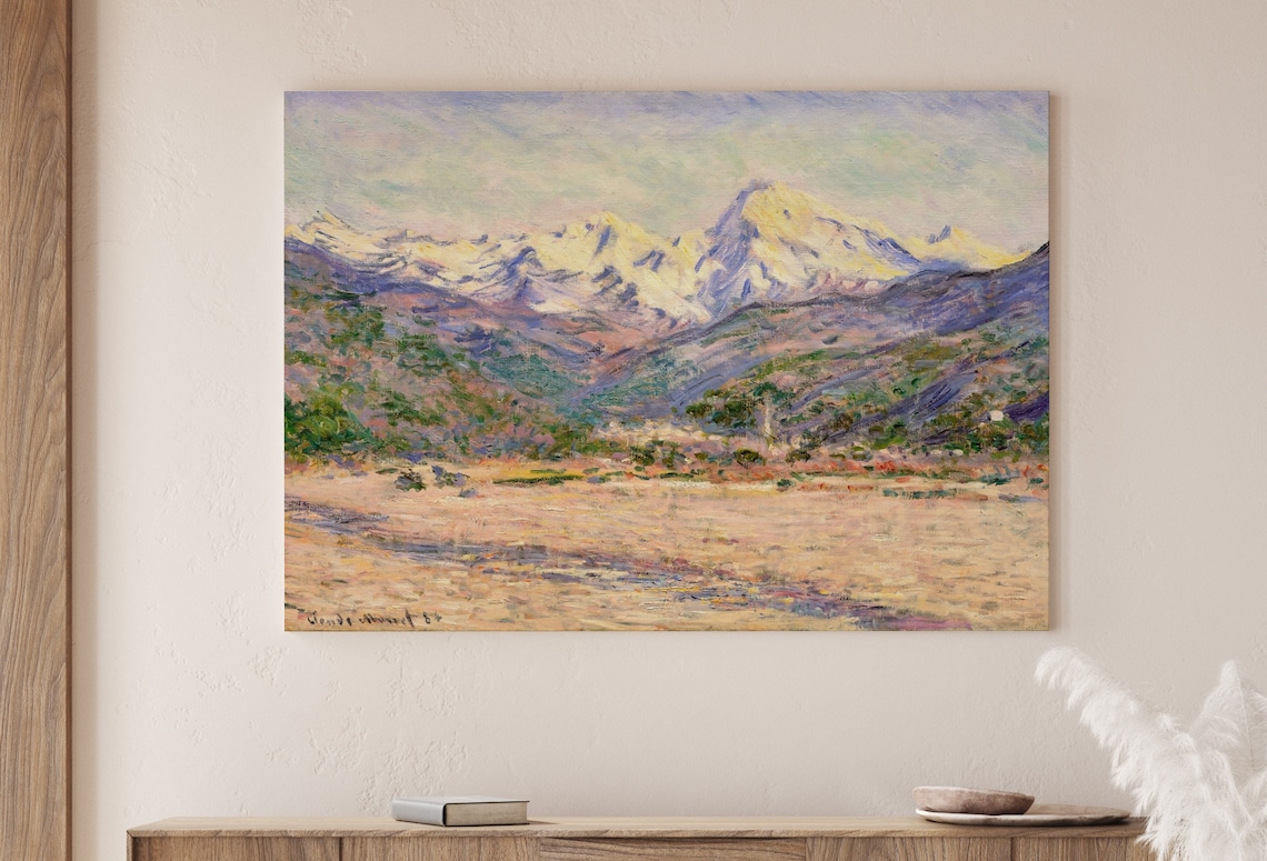 Claude Monet Famous Mountain Landscape Painting. Instant - Etsy