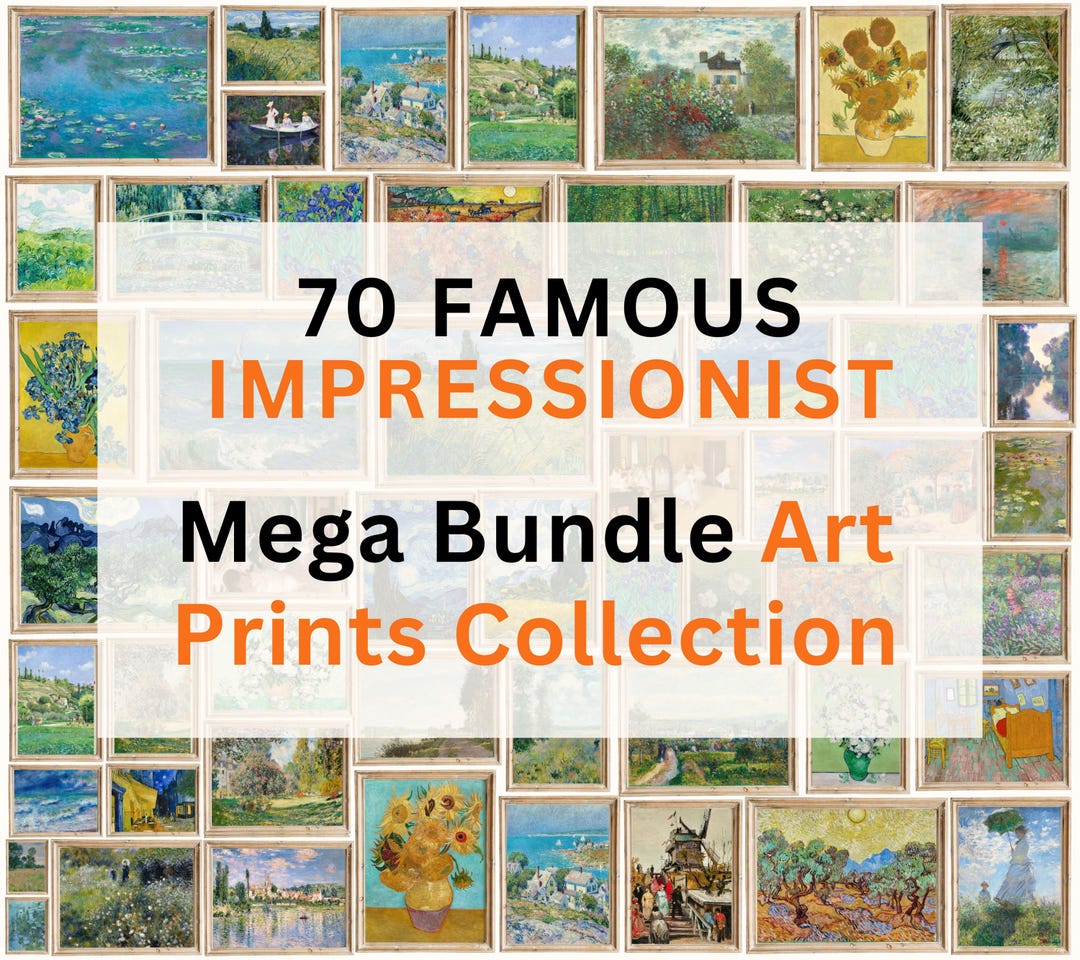 Gallery Wall Set. Printable Art Bundle. 70 Impressionism Famous Digital ...