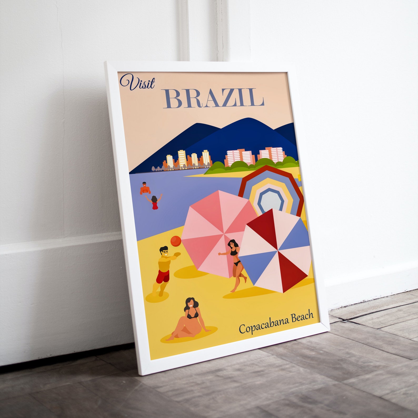 Brazil Travel Poster Printable Wall Art Retro Travel Poster - Etsy
