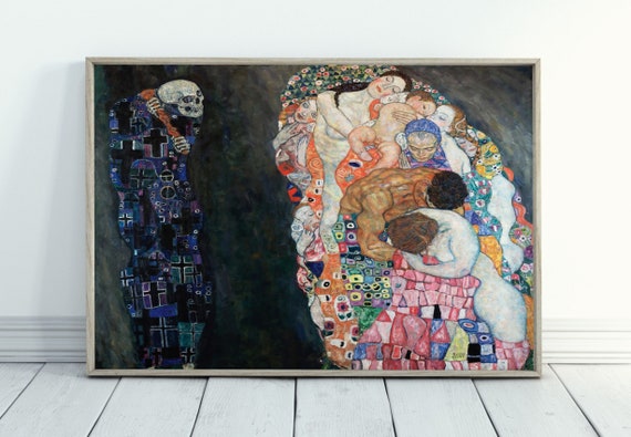 Gustav Klimt Death & Life Famous Painting Printable Wall Art. - Etsy