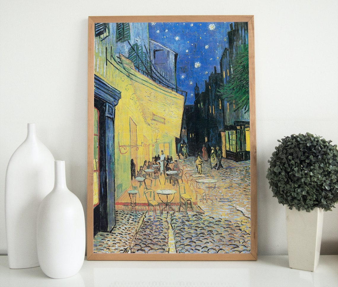 Vincent Van Gogh Café Terrace at Night Printable Famous Art - Etsy