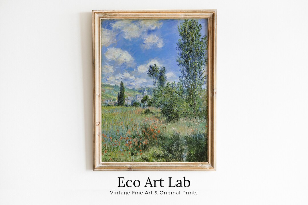Famous Claude Monet View of Vétheuil Painting. Printable Art. Instant ...
