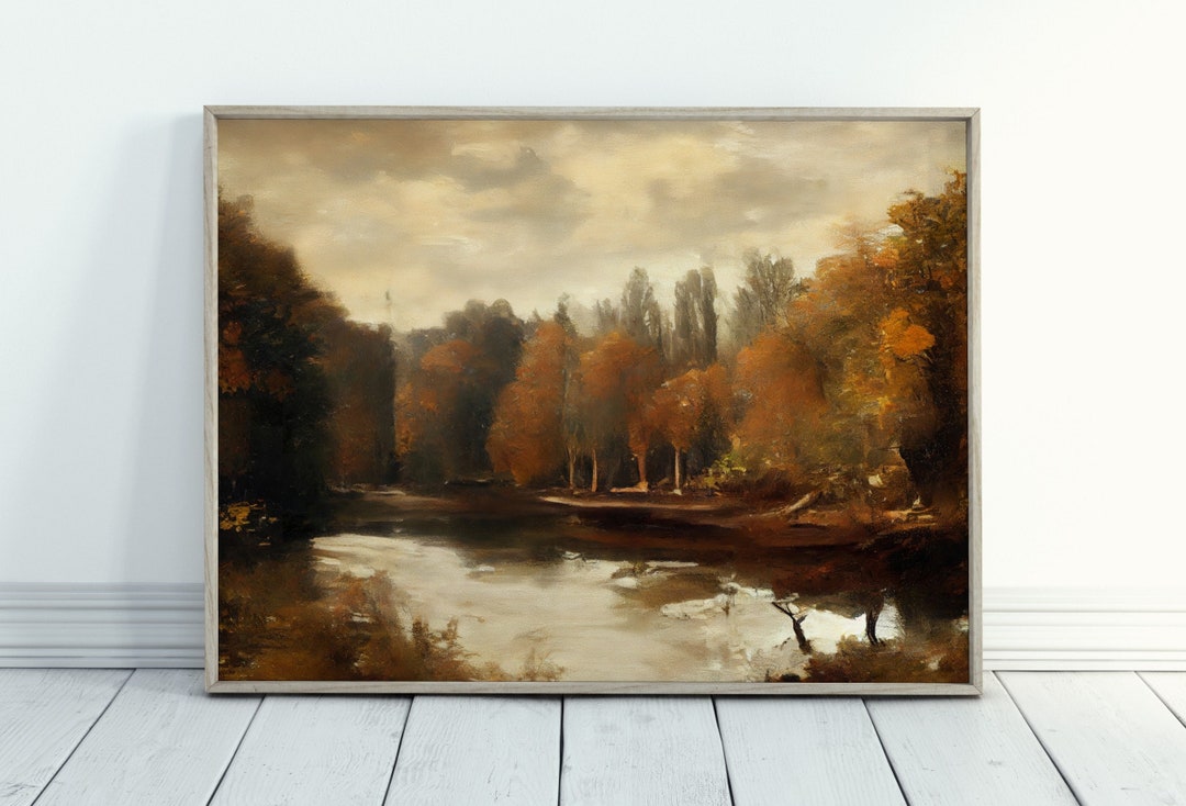Fall Art Muted Colors Rustic Autumn Landscape Printable - Etsy