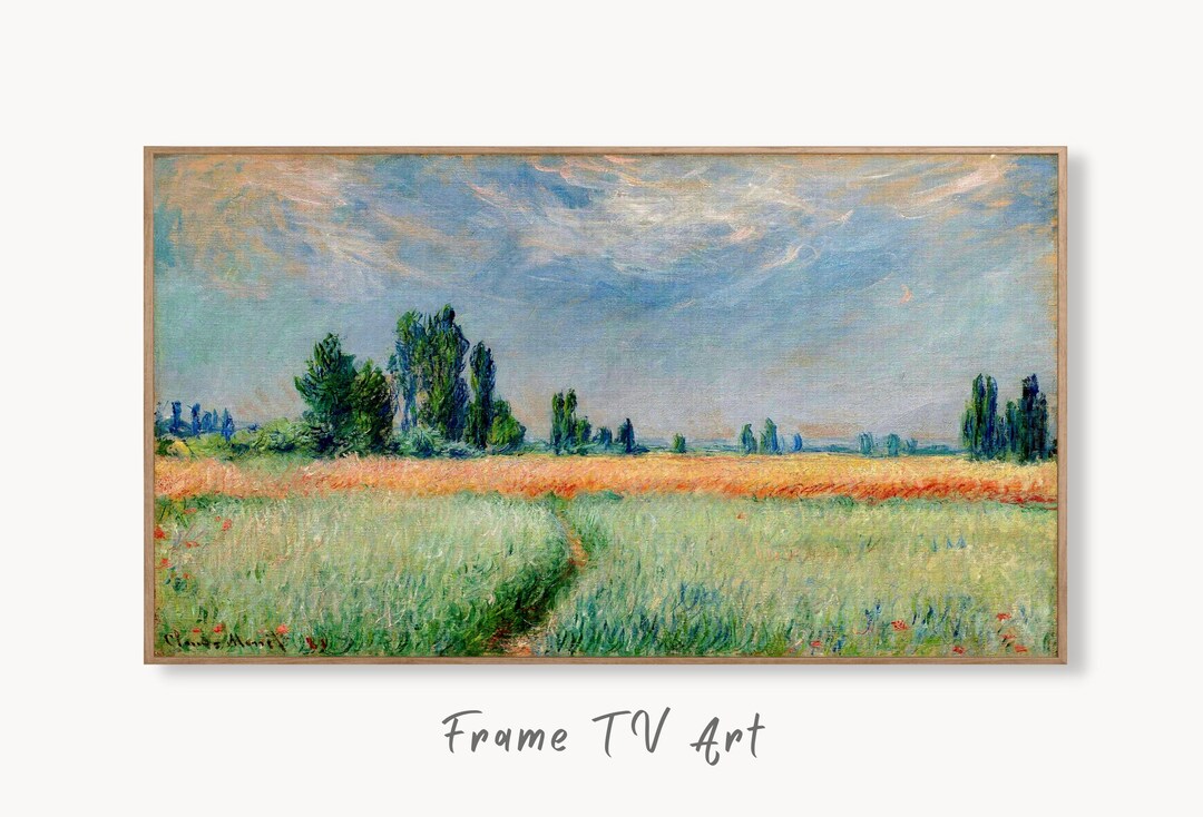 Samsung Frame TV Art 4K Monet Wheatfield Famous Painting. Instant ...