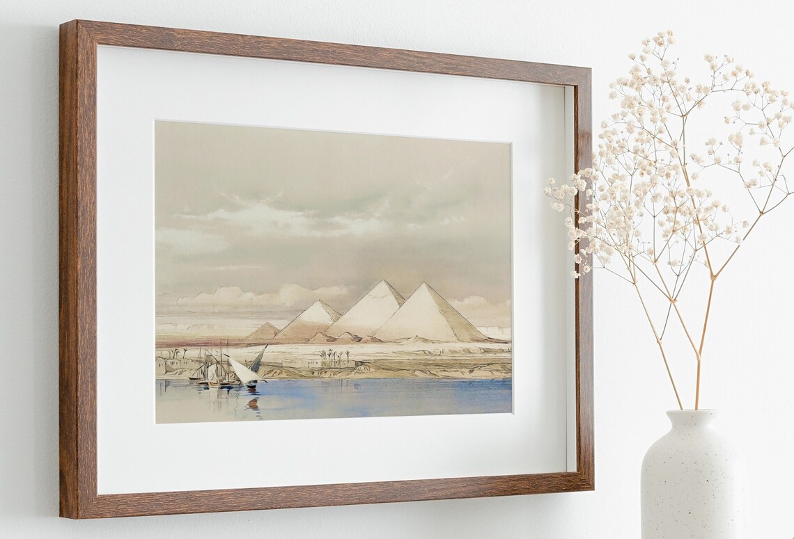 Ancient Egyptian Wall Art. Pyramids From the Nile Vintage - Etsy