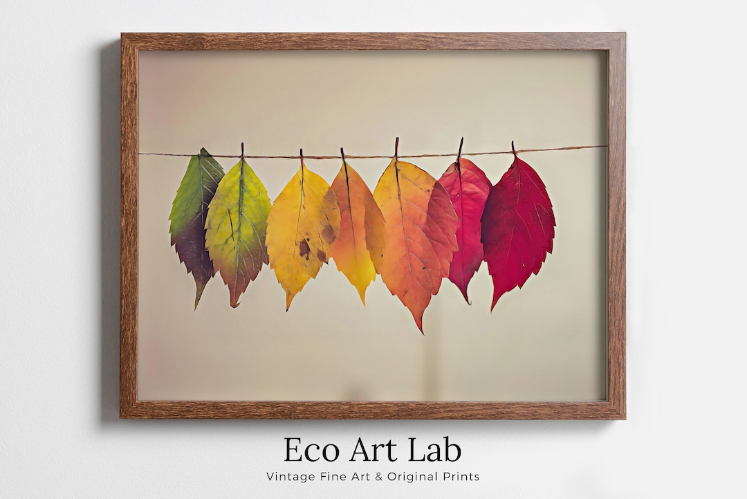 Autumn Leaves Print Fall Wall Art, Nature Painting Printable Wall Art ...