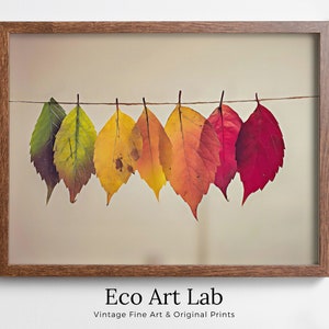 Autumn Leaves Print Fall Wall Art, Nature Painting Printable Wall Art ...