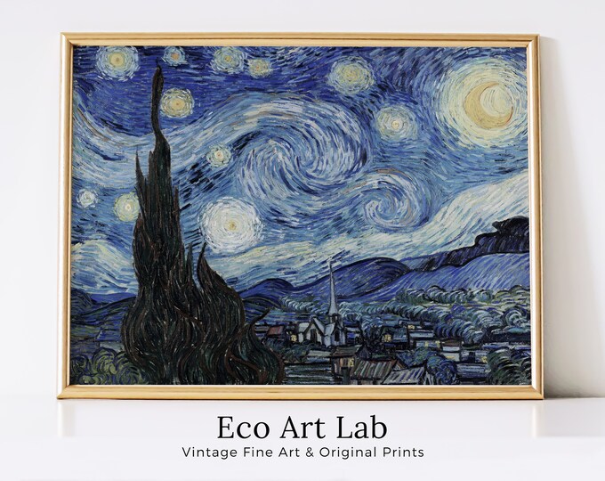 The Starry Night 1889 by Vincent Van Gogh - Etsy Ireland