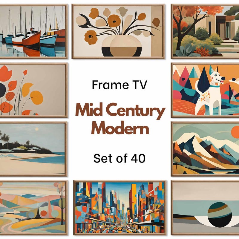 Mid Century Modern Wall Art - Etsy