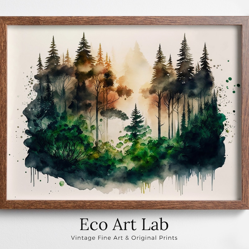 Abstract Forest Art - Etsy