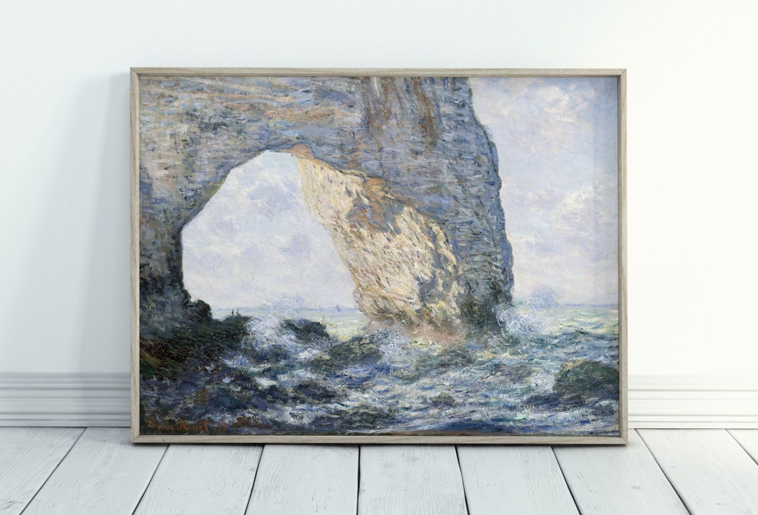 Claude Monet Sea & Rock View Painting Famous Monet Art. - Etsy