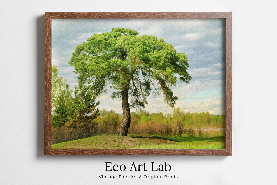 Impressionist Tree Landscape Painting, Printable Wall Art, for Home or ...