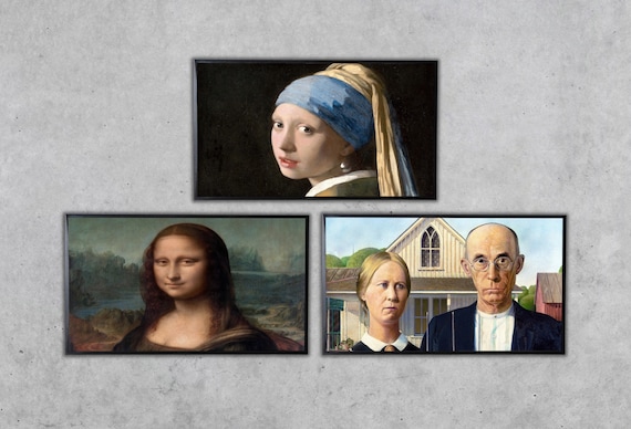 Samsung Frame TV Art 4K Famous Paintings Set of 3. Girl W - Etsy