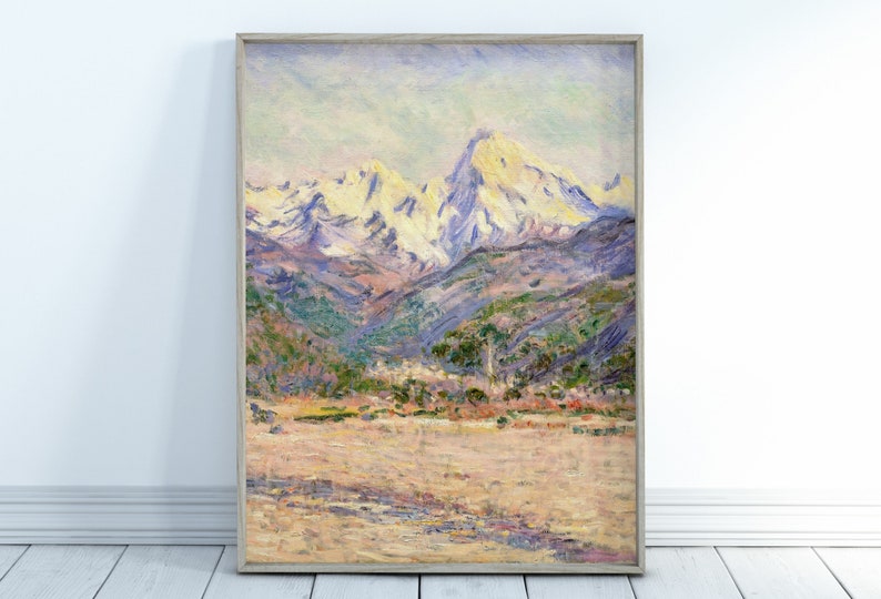 Famous Claude Monet Mountain Landscape Painting. Instant Download ...