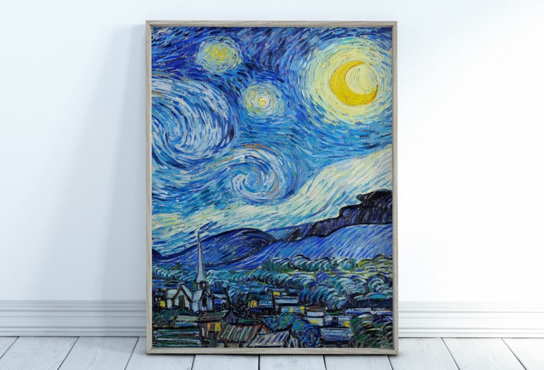 The Starry Night by Vincent Van Gogh Printable Famous Art - Etsy