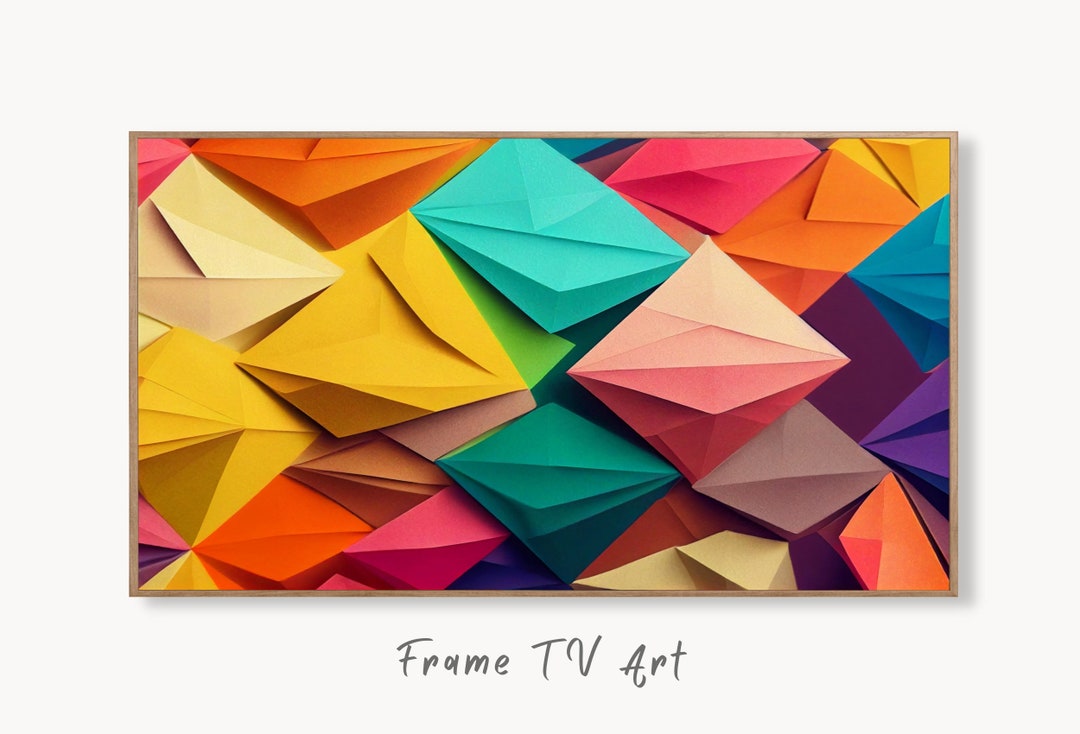 Samsung Frame TV Art 4K Colorful Abstract 3D Paper Texture Art ...