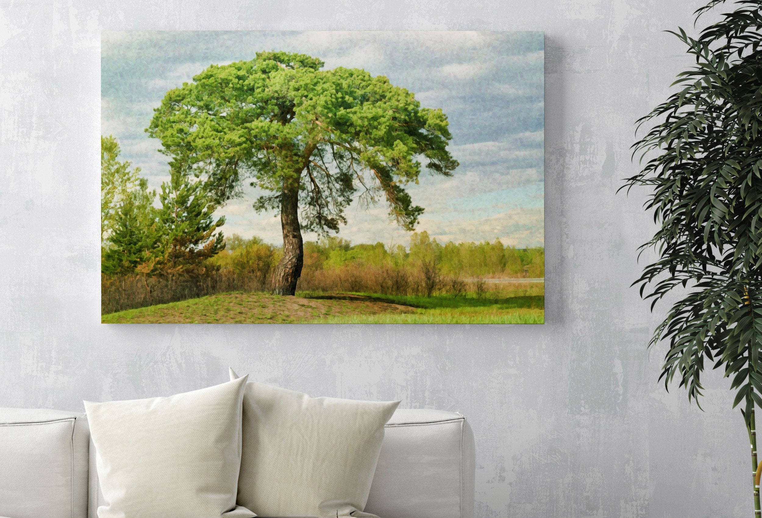 Impressionist Tree Landscape Painting Printable Wall Art for - Etsy
