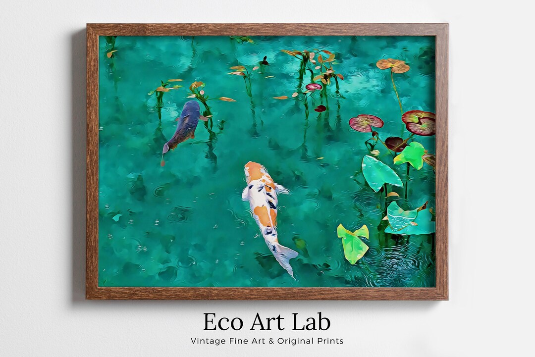 Koi Fish Print. Instant Download Digital Koi Fish Painting. Koi Fish ...