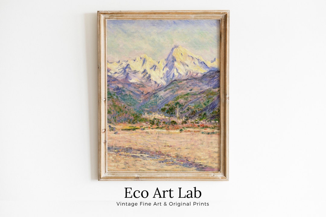 Famous Claude Monet Mountain Landscape Painting. Instant Download ...