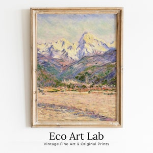 Famous Claude Monet Mountain Landscape Painting. Instant Download ...