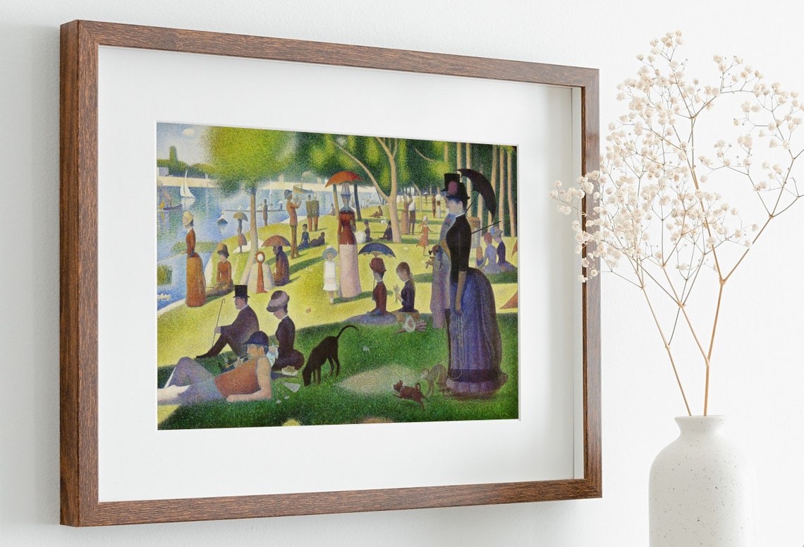 Georges Seurat Sunday Park Landscape Painting Famous Printable Art ...