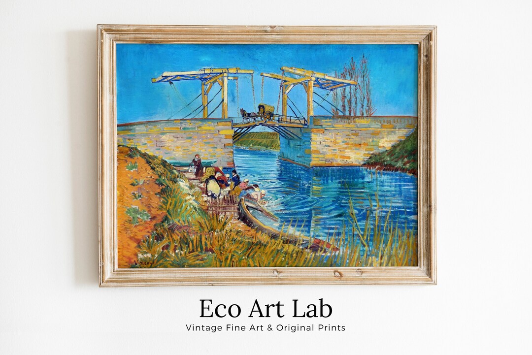 Bridge Landscape Painting by Vincent Van Gogh Printable Famous Art ...
