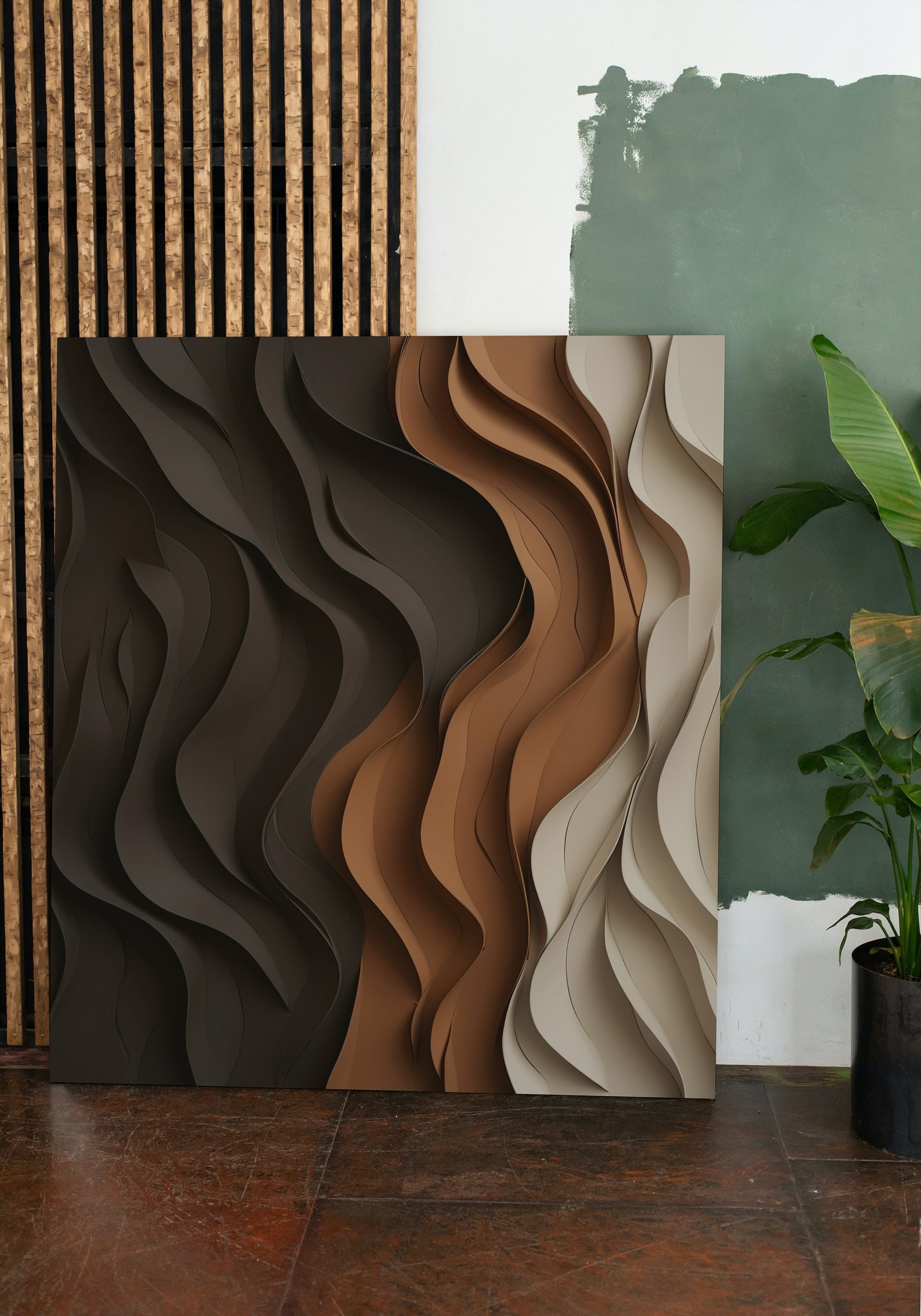 Abstract Painting 3D Texture Art Minimalist Boho Wall Art. Modern ...