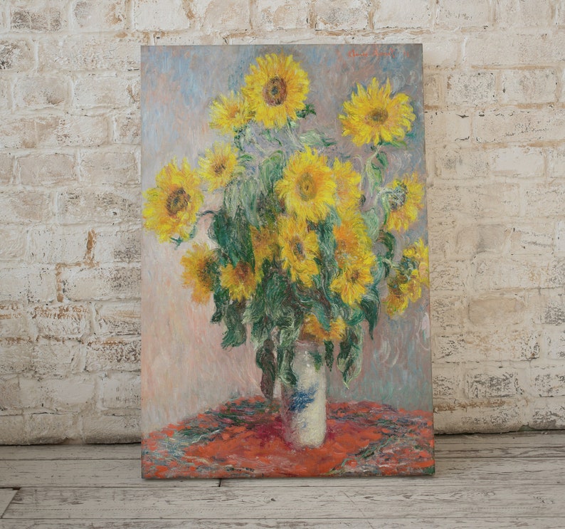 Sunflowers Painting Famous Claude Monet Art Print. Instant - Etsy