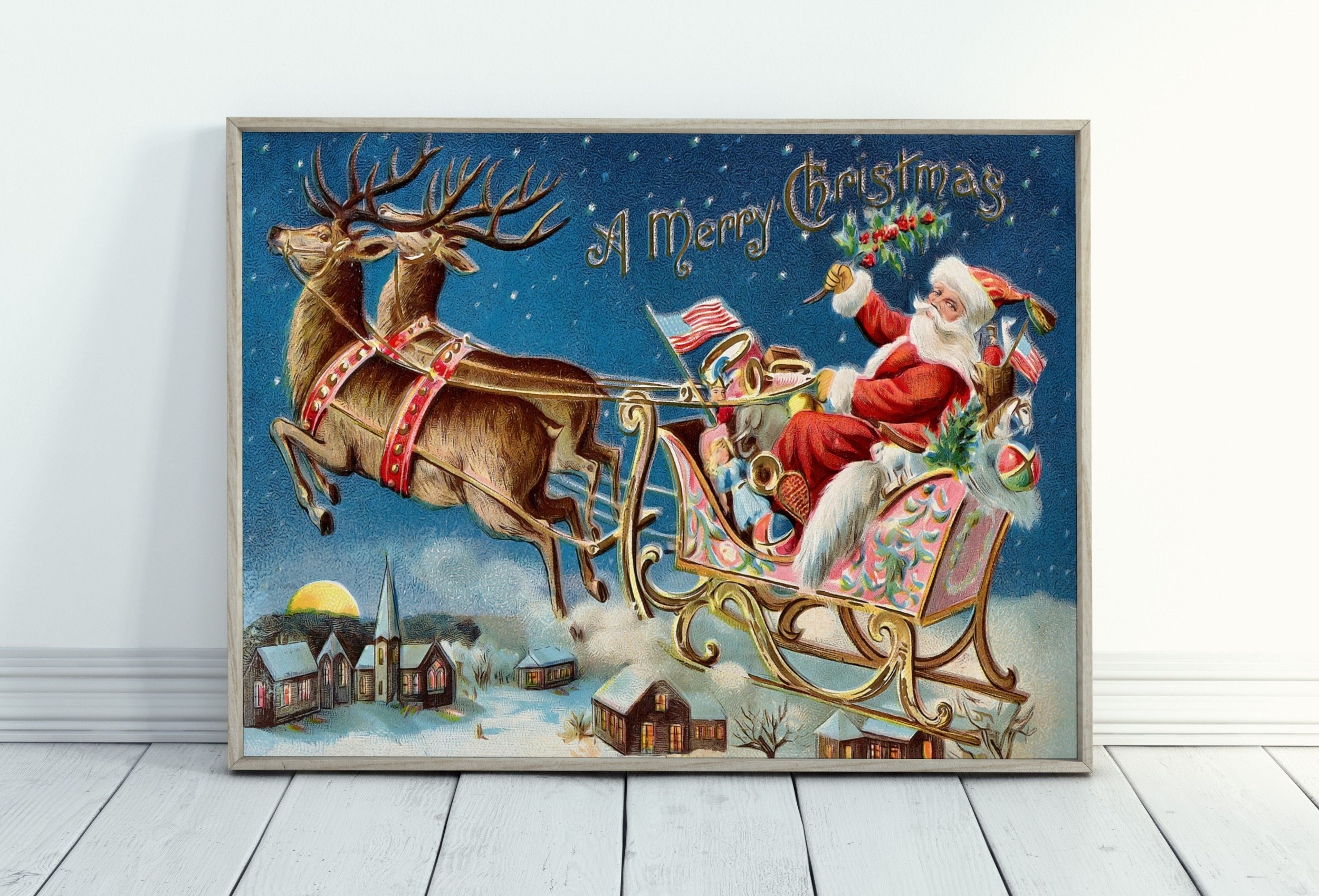 Victorian Santa And His Sleigh