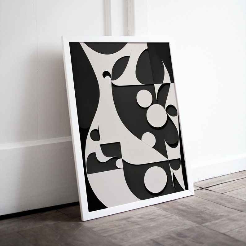 Black and White Modern Aesthetic Print. Abstract Printable - Etsy